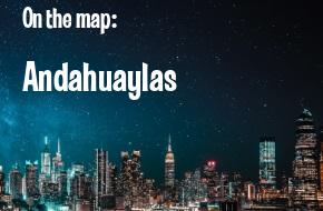 El mapa de Andahuaylas, Perú: calles, casas y plazas.