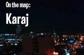 Map of Karaj, Iran. Streets, neighborhoods and sights of Karaj, Iran.