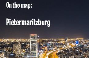 Map of Pietermaritzburg, South Africa. Streets, neighborhoods and ...