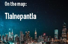 El mapa de Tlalnepantla, México: calles, casas y plazas.