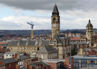 Map of Wakefield, United Kingdom. Streets, neighborhoods and sights of ...
