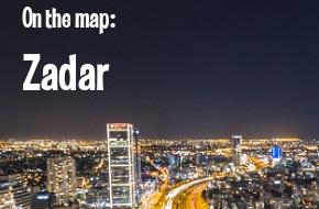 Map of Zadar, Croatia. Streets, neighborhoods and sights of Zadar, Croatia.