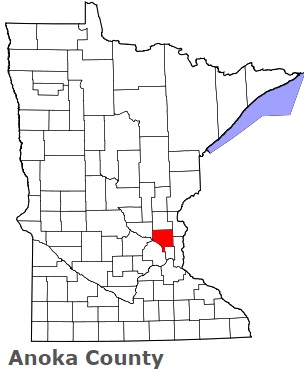 Anoka County on the satellite map of Minnesota 2023. Actual satellite images of Anoka County ...