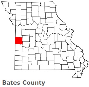 Bates County on the satellite map of Missouri 2024. Actual satellite ...
