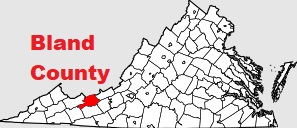 Bland County on the satellite map of Virginia 2024. Actual satellite ...