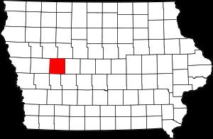 Carroll County on the satellite map of Iowa 2026. Actual satellite ...