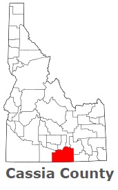 Cassia County on the satellite map of Idaho 2024. Actual satellite ...