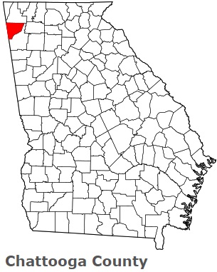 Chattooga County on the satellite map of Georgia 2025. Actual satellite ...