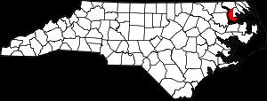 Chowan County on the map of North Carolina 2024. Cities, roads, borders ...