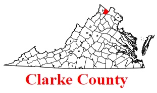 Clarke County on the map of Virginia 2024. Cities, roads, borders and ...