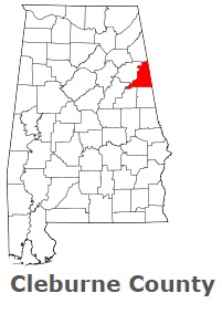 Cleburne County on the satellite map of Alabama 2023. Actual satellite ...
