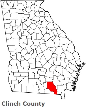 Clinch County on the satellite map of Georgia 2025. Actual satellite ...