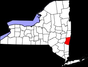 Columbia County on the satellite map of New York 2025. Actual satellite ...