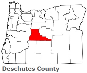 Deschutes County on the satellite map of Oregon 2023. Actual satellite ...