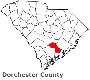 Dorchester County on the satellite map of South Carolina 2025. Actual ...