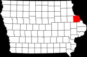 Dubuque County on the satellite map of Iowa 2025. Actual satellite ...