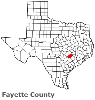 Fayette County on the satellite map of Texas 2025. Actual satellite ...