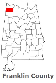 Franklin County on the satellite map of Alabama 2024. Actual satellite ...