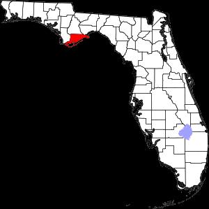 Franklin County on the map of Florida 2024. Cities, roads, borders and ...