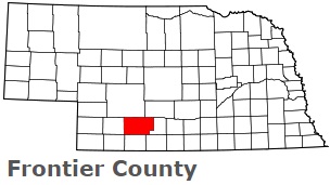 Frontier County on the map of Nebraska 2025. Cities, roads, borders and ...