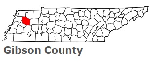 Gibson County on the satellite map of Tennessee 2025. Actual satellite ...