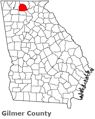 Gilmer County on the satellite map of Georgia 2025. Actual satellite ...