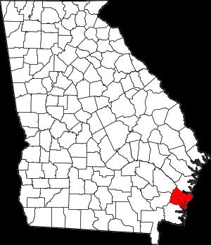 Glynn County on the satellite map of Georgia 2023. Actual satellite ...
