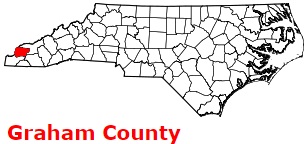 Graham County on the satellite map of North Carolina 2025. Actual ...