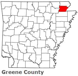 Greene County on the satellite map of Arkansas 2024. Actual satellite ...