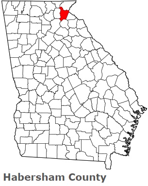 Habersham County on the satellite map of Georgia 2024. Actual satellite ...