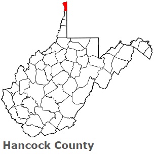 Hancock County on the satellite map of West Virginia 2024. Actual ...