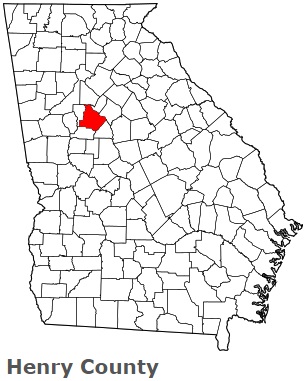 Henry County on the satellite map of Georgia 2023. Actual satellite ...