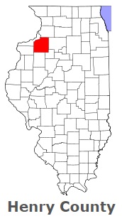 Henry County on the map of Illinois 2025. Cities, roads, borders and directions in Henry County ...