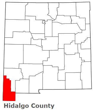 Hidalgo County on the satellite map of New Mexico 2024. Actual ...