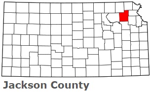 Jackson County on the satellite map of Kansas 2025. Actual satellite ...