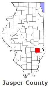 Jasper County on the map of Illinois 2024. Cities, roads, borders and directions in Jasper ...