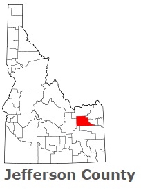 Jefferson County on the map of Idaho 2024. Cities, roads, borders and directions in Jefferson ...