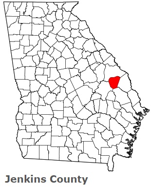 Jenkins County on the satellite map of Georgia 2024. Actual satellite ...
