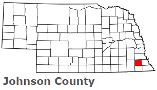 Johnson County on the satellite map of Nebraska 2024. Actual satellite ...