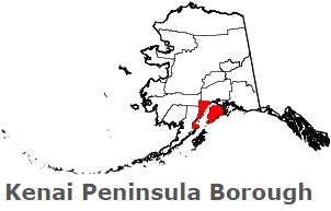 Kenai Peninsula Borough on the satellite map of Alaska 2024. Actual ...
