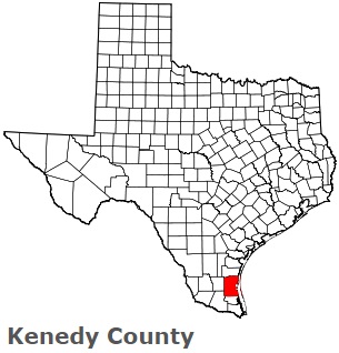 Kenedy County on the satellite map of Texas 2022. Actual satellite ...