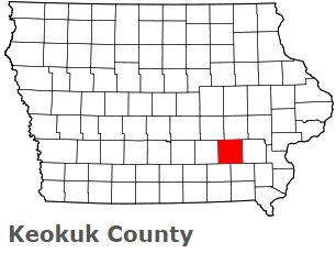 Keokuk County on the satellite map of Iowa 2024. Actual satellite ...