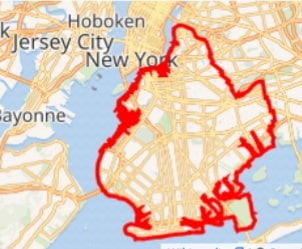 Kings County on the map of New York 2024. Cities, roads, borders and ...