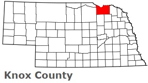 Knox County on the satellite map of Nebraska 2025. Actual satellite ...