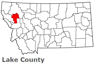 Lake County on the satellite map of Montana 2023. Actual satellite ...