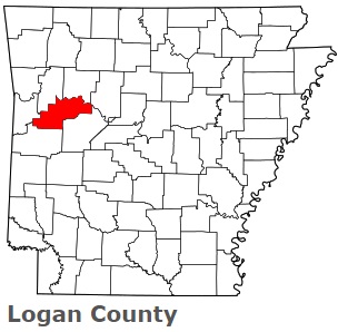 Logan County on the satellite map of Arkansas 2024. Actual satellite ...