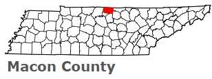 Macon County on the satellite map of Tennessee 2024. Actual satellite ...