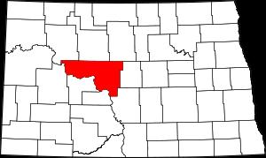 McLean County on the satellite map of North Dakota 2024. Actual ...