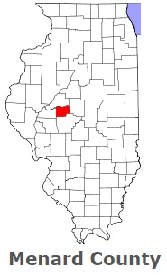 Menard County on the satellite map of Illinois 2023. Actual satellite ...