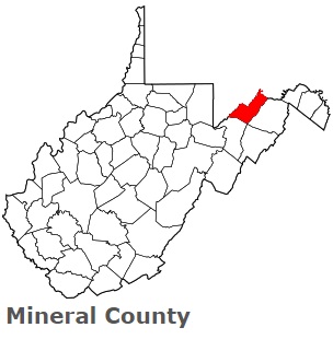 Mineral County on the satellite map of West Virginia 2024. Actual ...